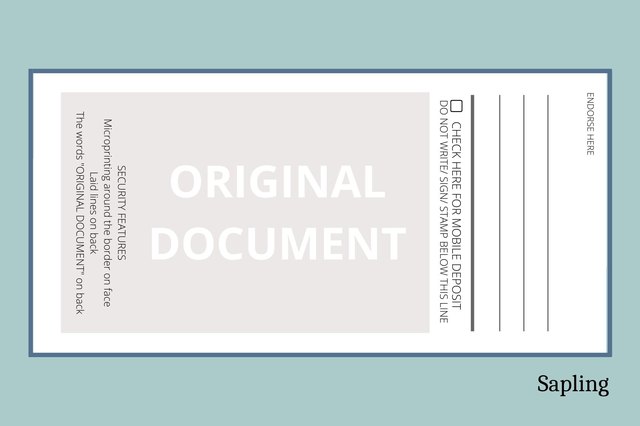 How to Read the Back of a Check | Sapling